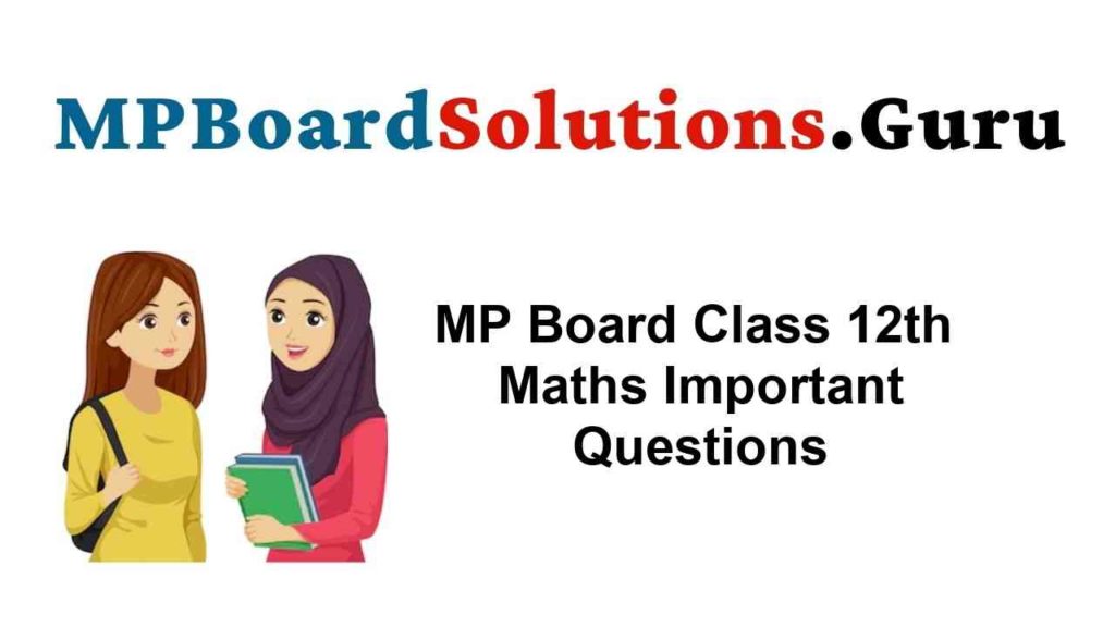 MP Board Class 12th Maths Important Questions With Answers MP Board